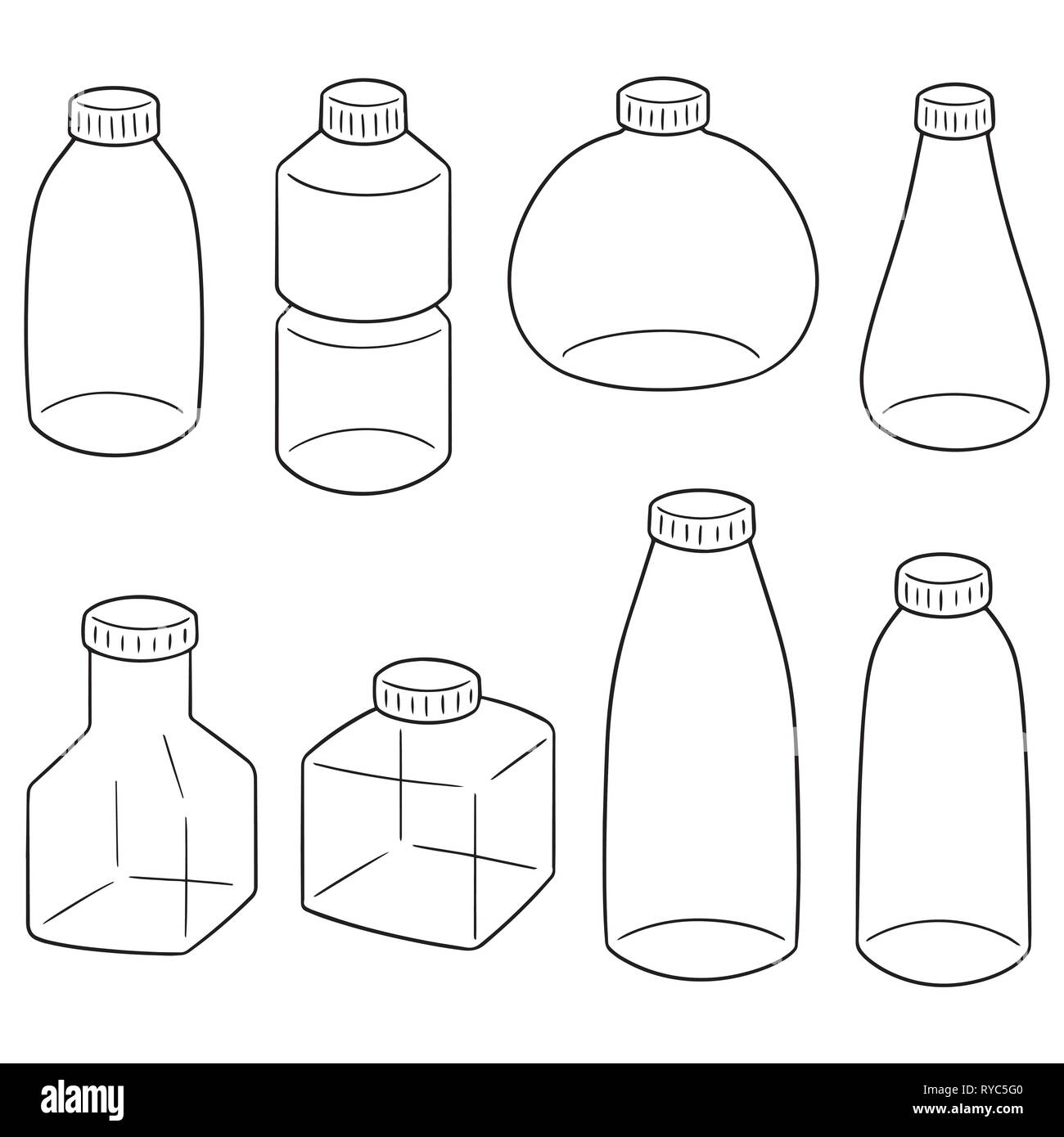 vector set of bottle Stock Vector Image & Art - Alamy