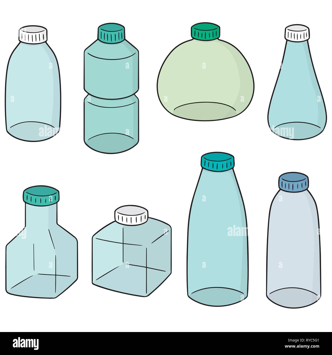 vector set of bottle Stock Vector Image & Art - Alamy
