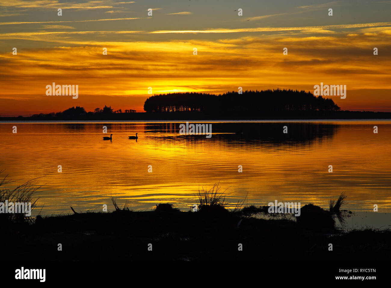 Reservoir With Dramatic Sunset High Resolution Stock Photography and Images - Alamy