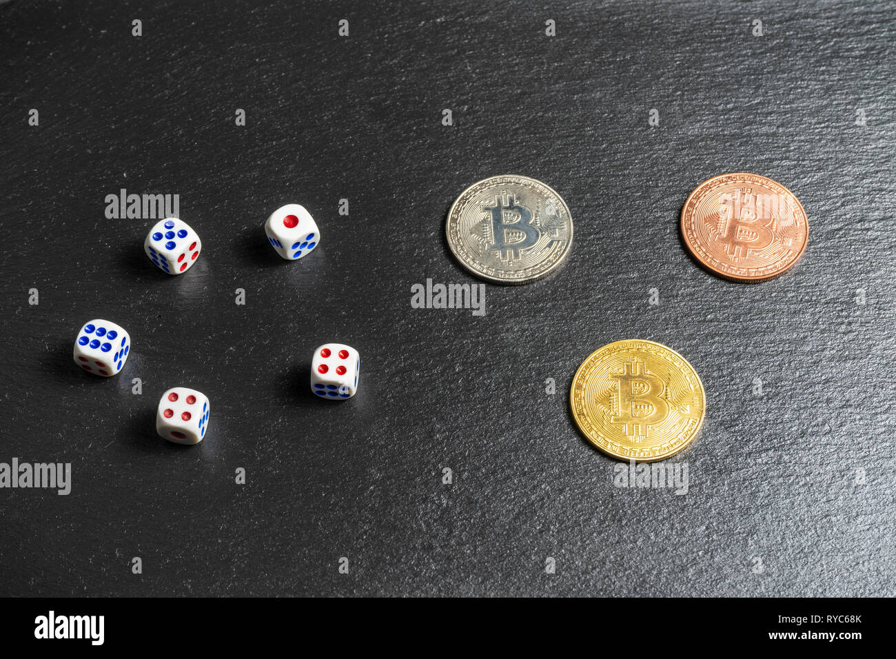 Bitcoin crypto currency high risk investment concept Stock Photo - Alamy