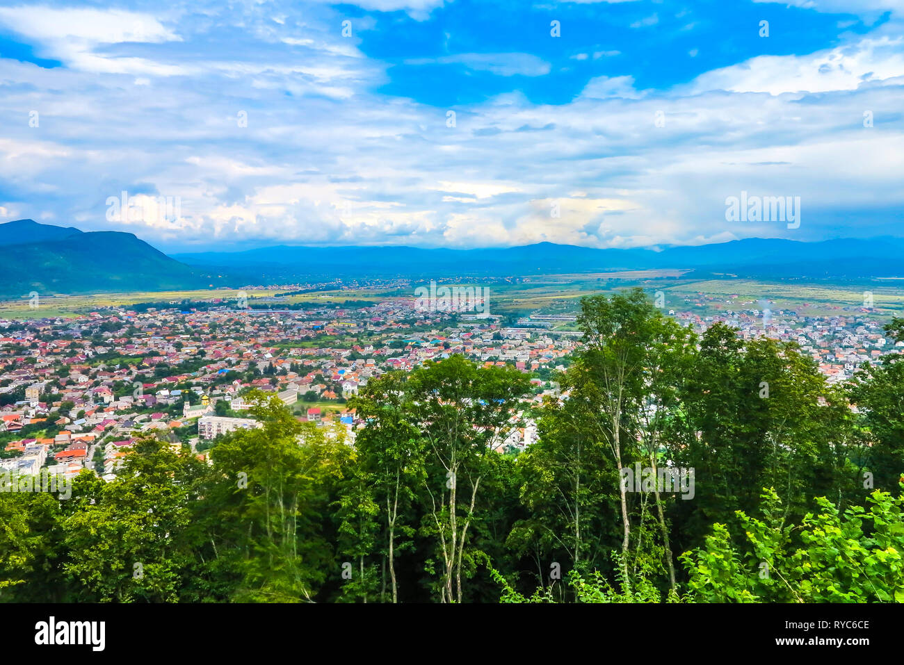 Khust Castle Ruins Breathtaking Panoramic View of the Whole City and ...