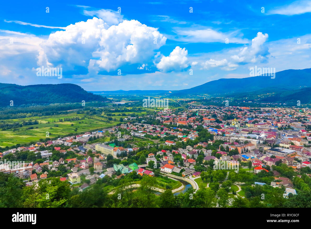Khust Castle Ruins Breathtaking Panoramic View of the Whole City and ...