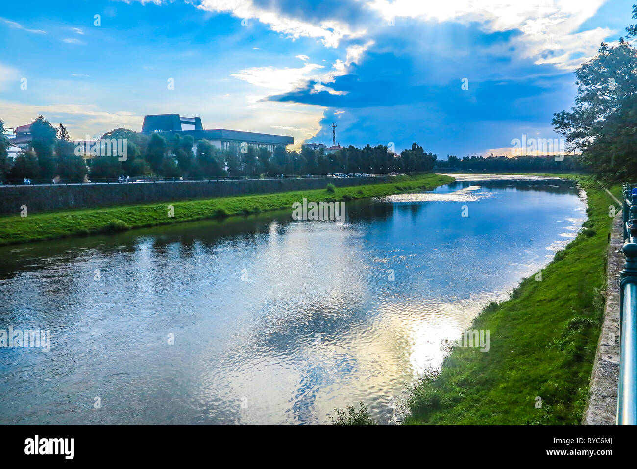 Uzhhorod Uzh River with View of the Zakarpattia Regional State ...