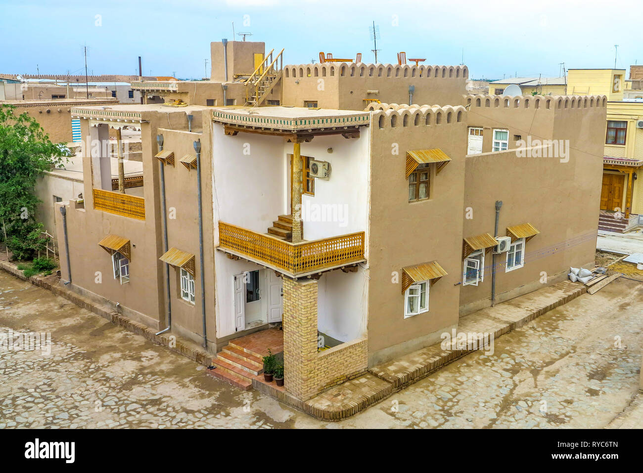 Khiva Old Town Common Alley Streets and Traditional Architecture ...