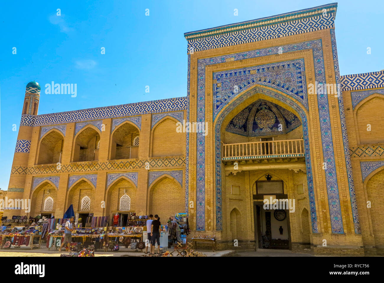 Khiva Old Town Islam Khoja Madrasa Complex Main Gate Entrance View ...