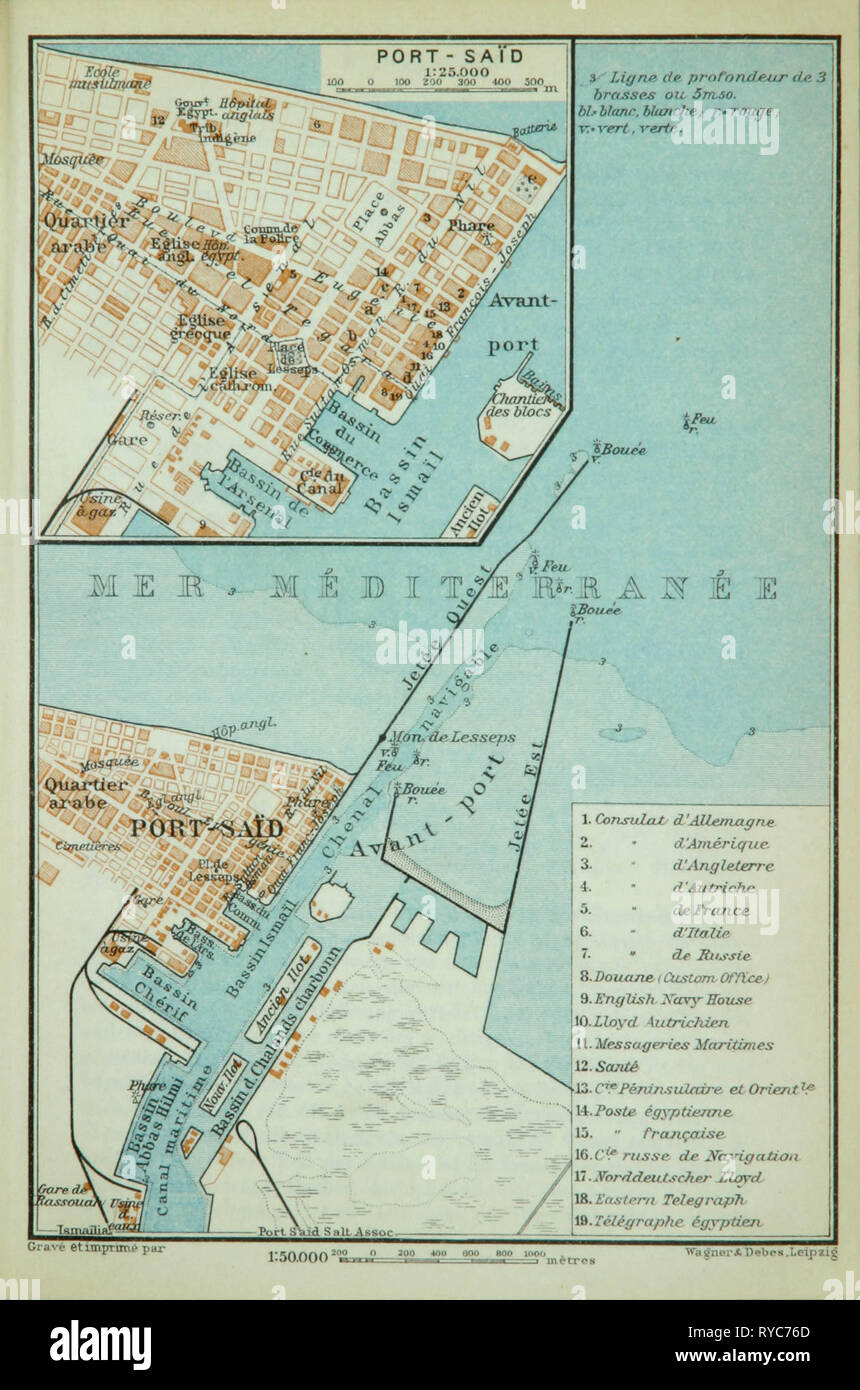 Map of port said hi-res stock photography and images - Alamy
