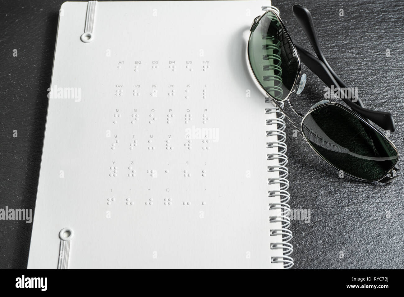 Braille dots - reading without seeing.braille alphabet at the back of ...