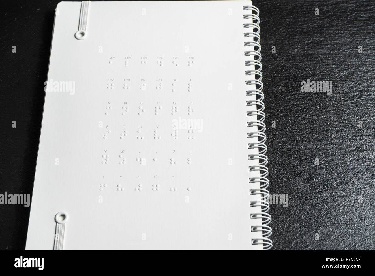 Braille dots - reading without seeing.braille alphabet at the back of ...