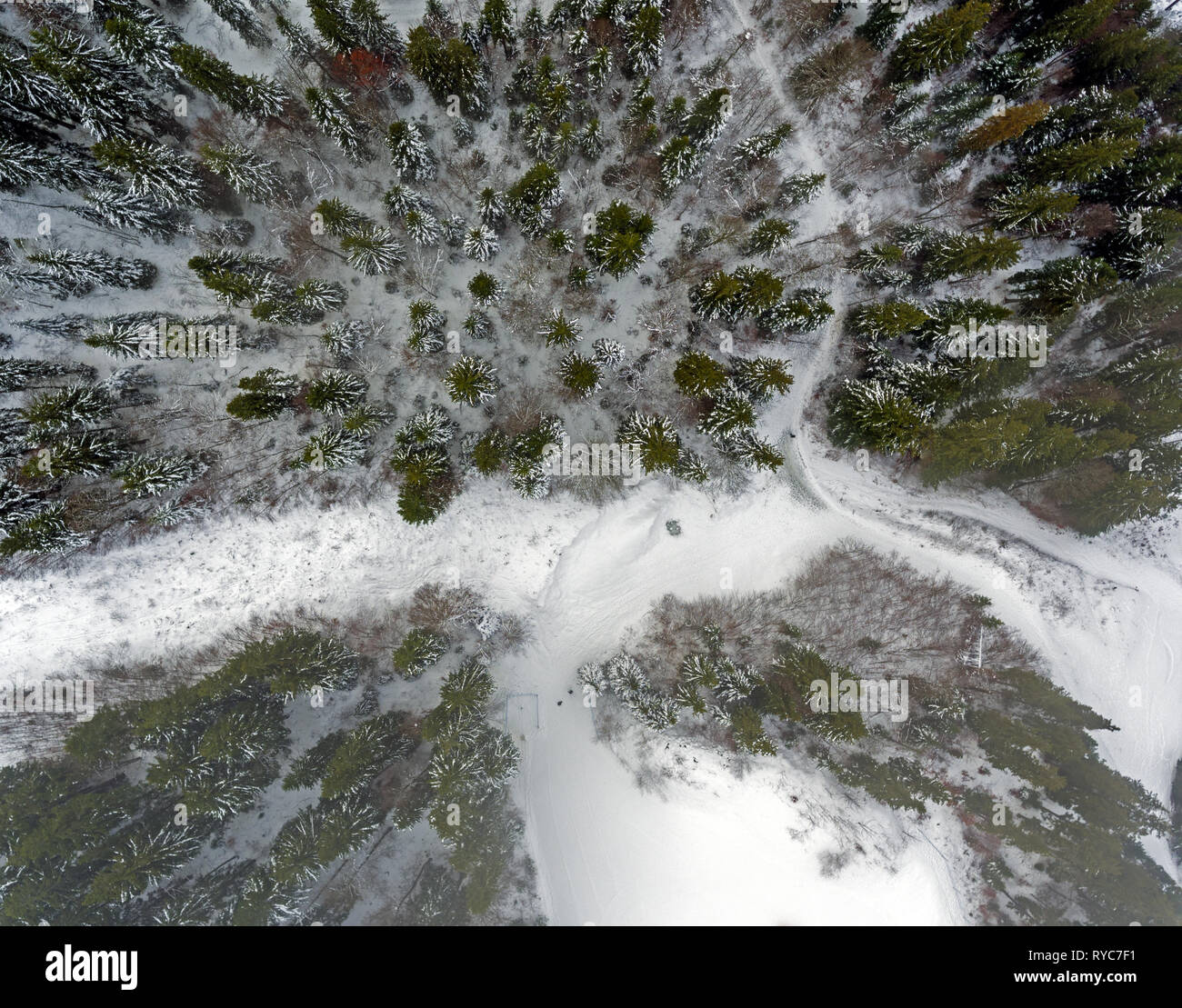Aerial shots of snow mountains hi-res stock photography and images - Alamy