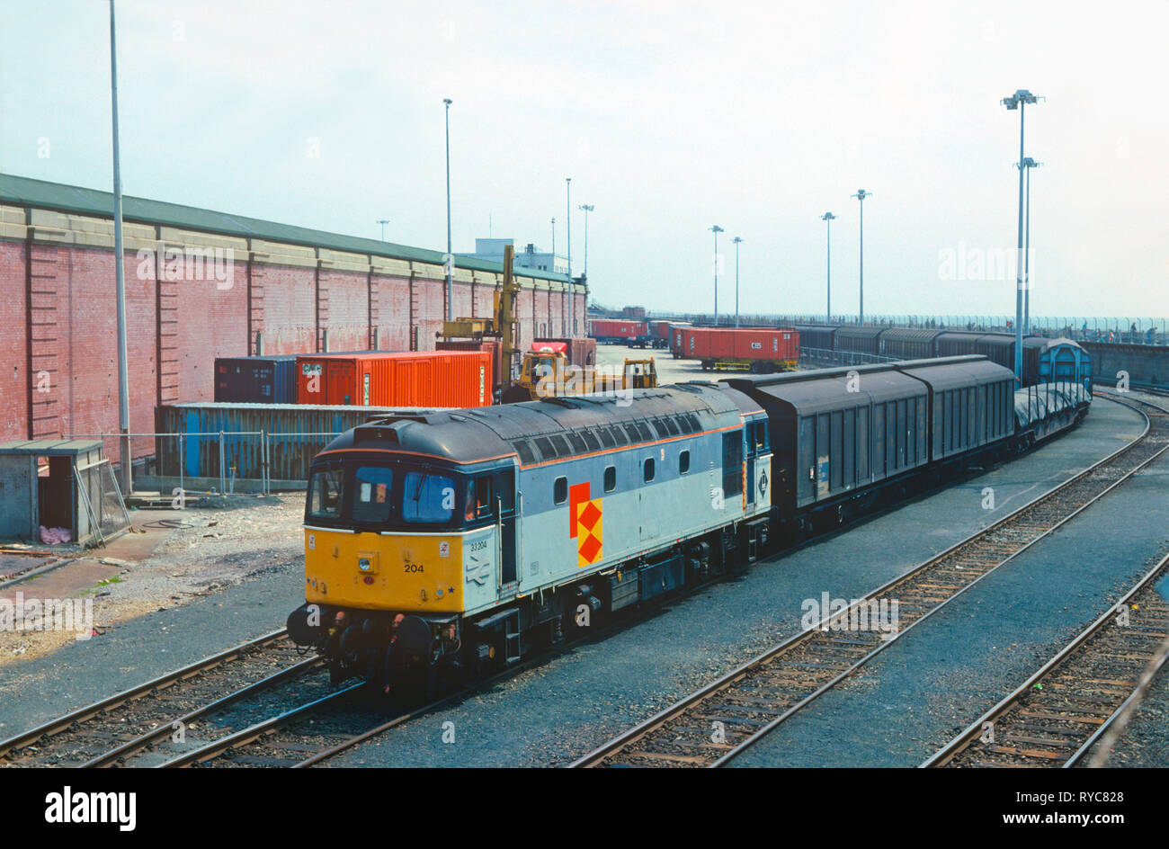 A class 33 Crompton diesel locomotive number 33207 and a class 08 ...