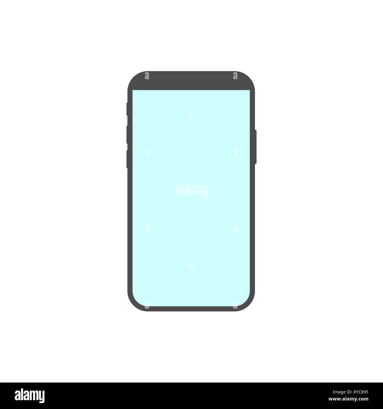 Vector illustration, flat design. Mobile phone smartphone Stock Vector ...