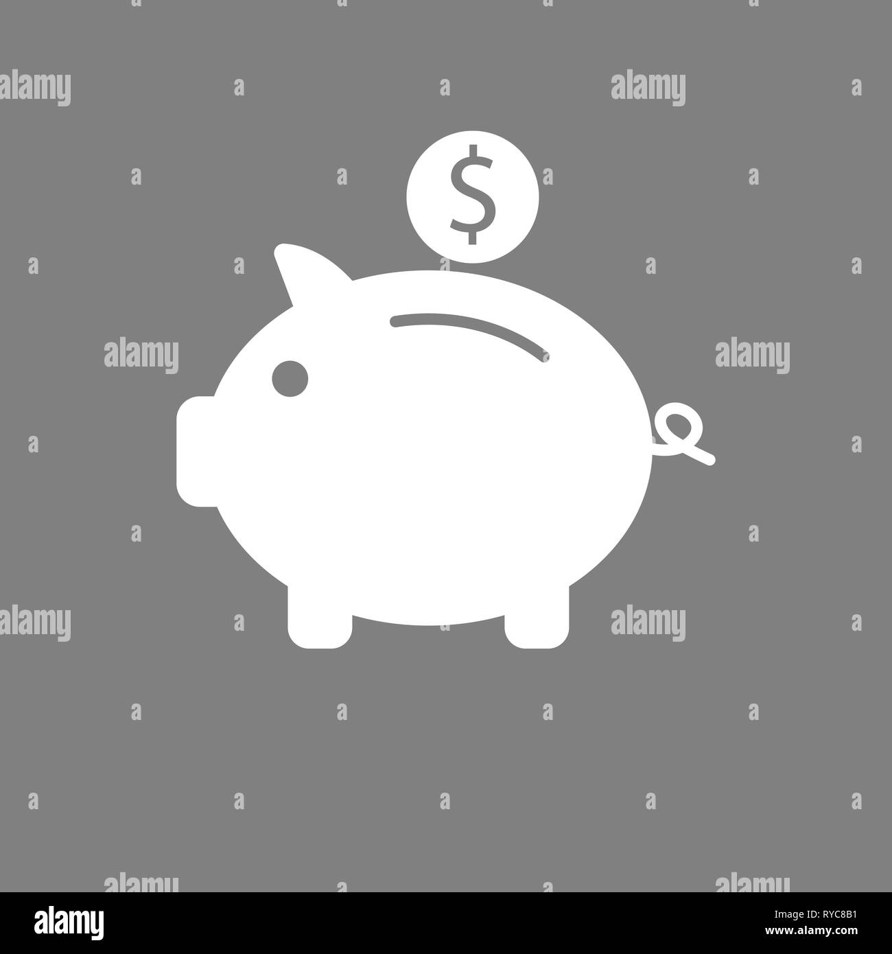 Bank, finance money pig saving icon Stock Vector Image & Art - Alamy