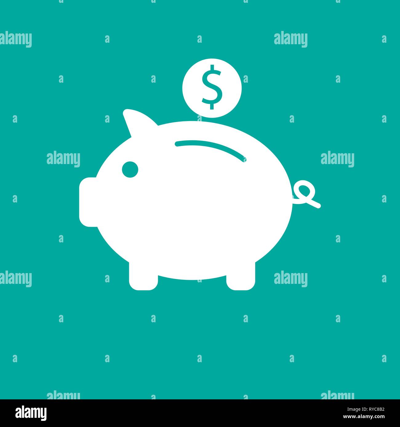 Bank, finance money pig saving icon Stock Vector Image & Art - Alamy