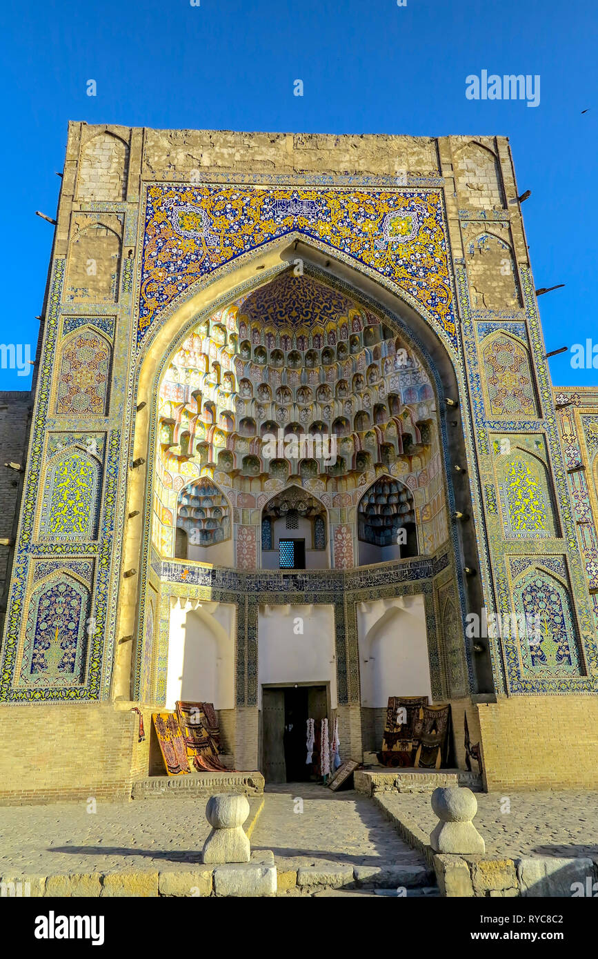 Bukhara Old City Abdulaziz Khan Madrasa Iwan Main Gate Entrance ...