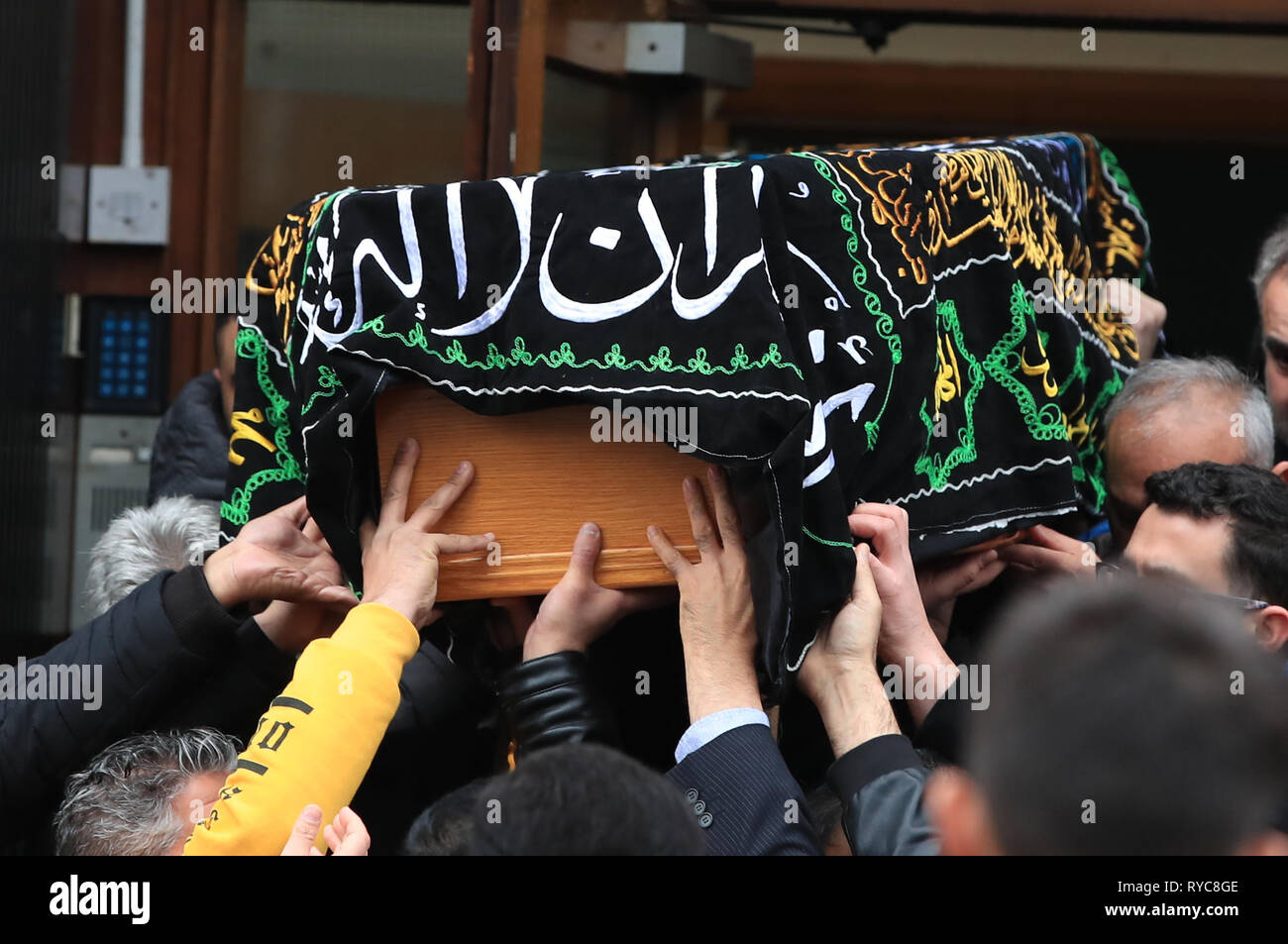 The coffin of 17-year-old Yousef Makki from Burnage, is carried from ...