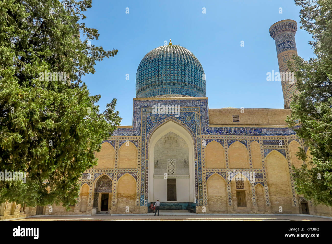 Samarkand Gur-e Amir Complex Mausoleum Iwan Muqarna Honeycomb ...