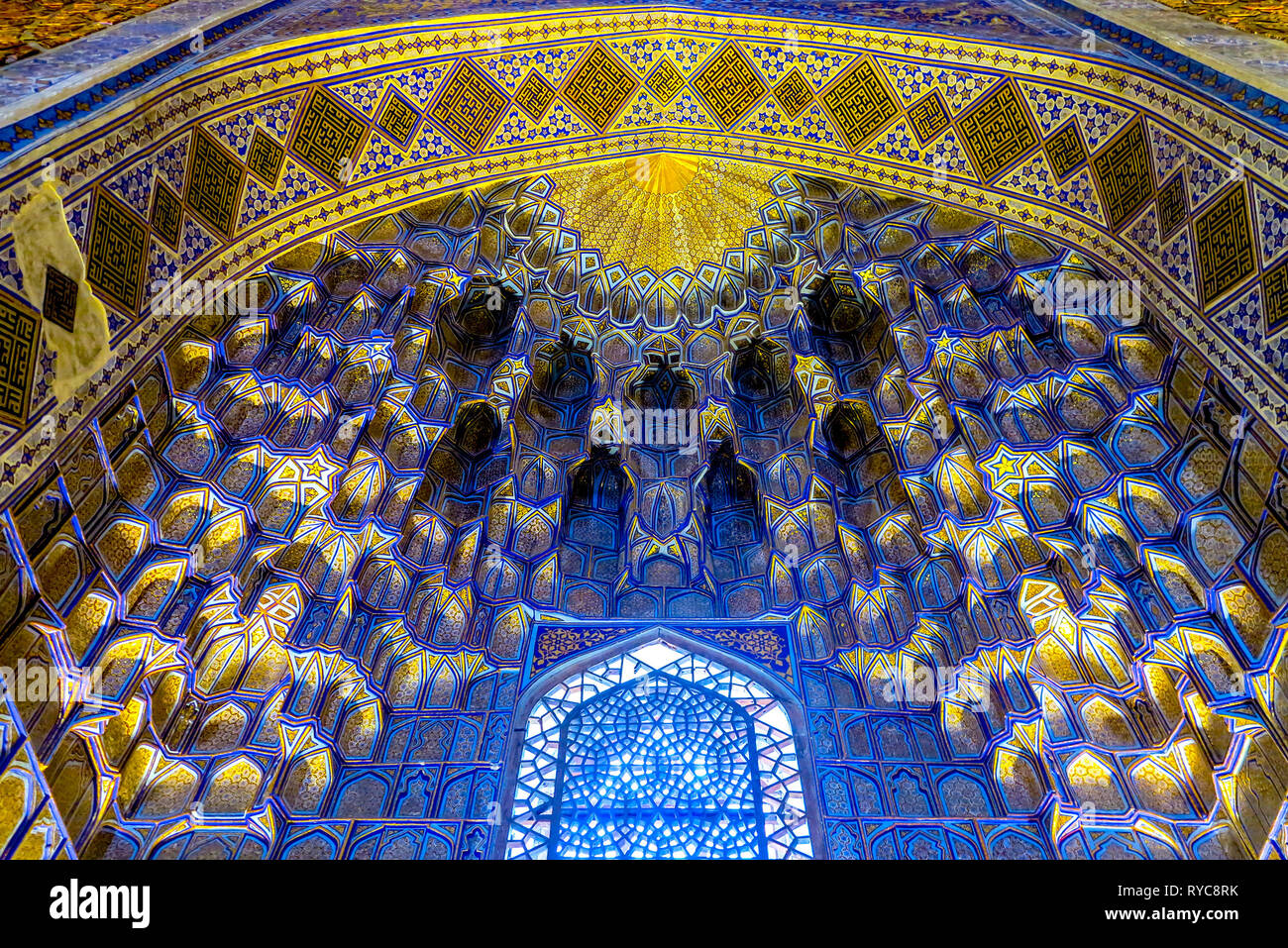 Samarkand Gur-e Amir Complex Mausoleum Muqarna Honeycomb Stalactite ...
