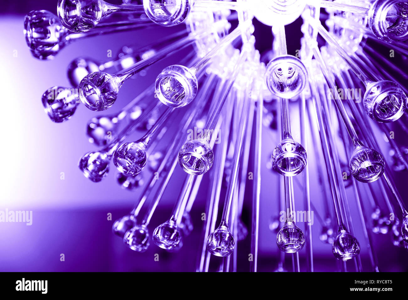Purple frozen drops of glass. Abstract glass background. Texture ...