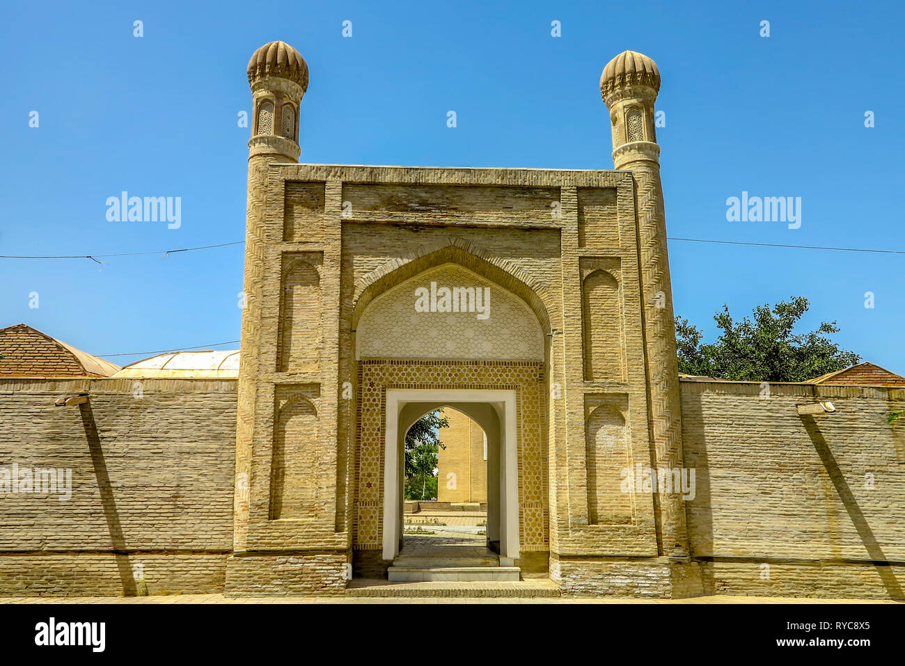 Samarkand Aksaray White Palace Main Gate Entrance Iwan Viewpoint Stock ...