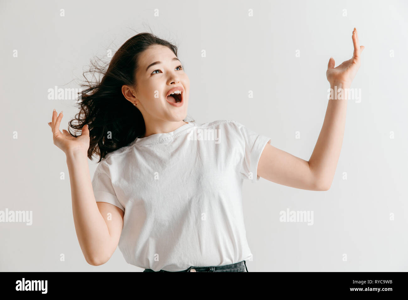 I won. Winning success happy woman celebrating being a winner. Dynamic ...