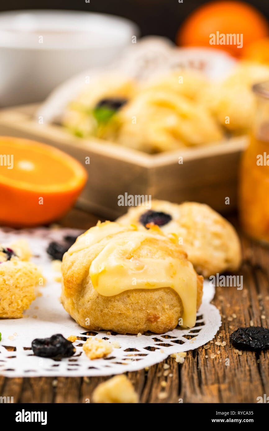 Mini Scones Variety. Orange and Blueberry Mini Scone Cookies Stock ...