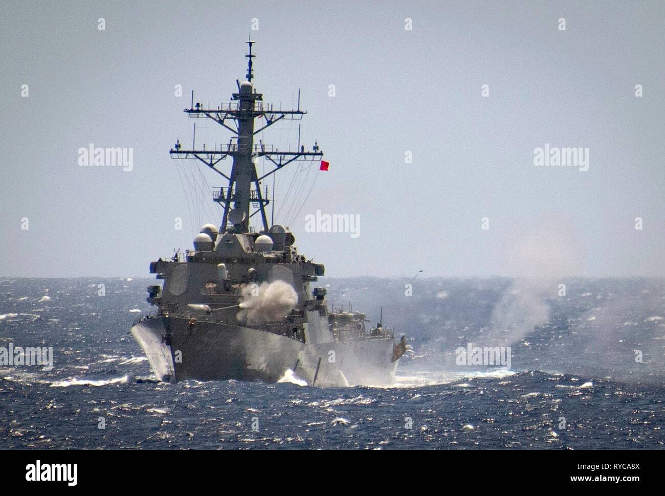 The U.S Navy Arleigh Burke-class guided-missile destroyer USS Curtis ...