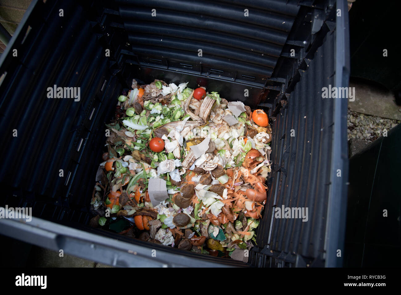 COMPOST BIN WITH COMPOST Stock Photo - Alamy