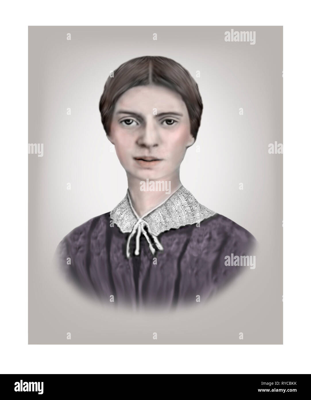 Emily Elizabeth Dickinson 1830-1886 American Poet Stock Photo - Alamy