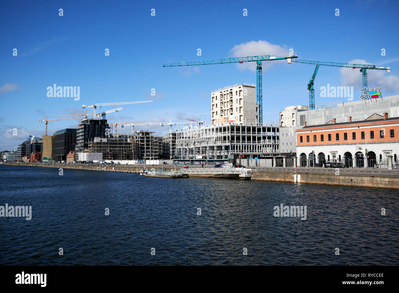 cranes and new office developments at north dock in the docklands ...