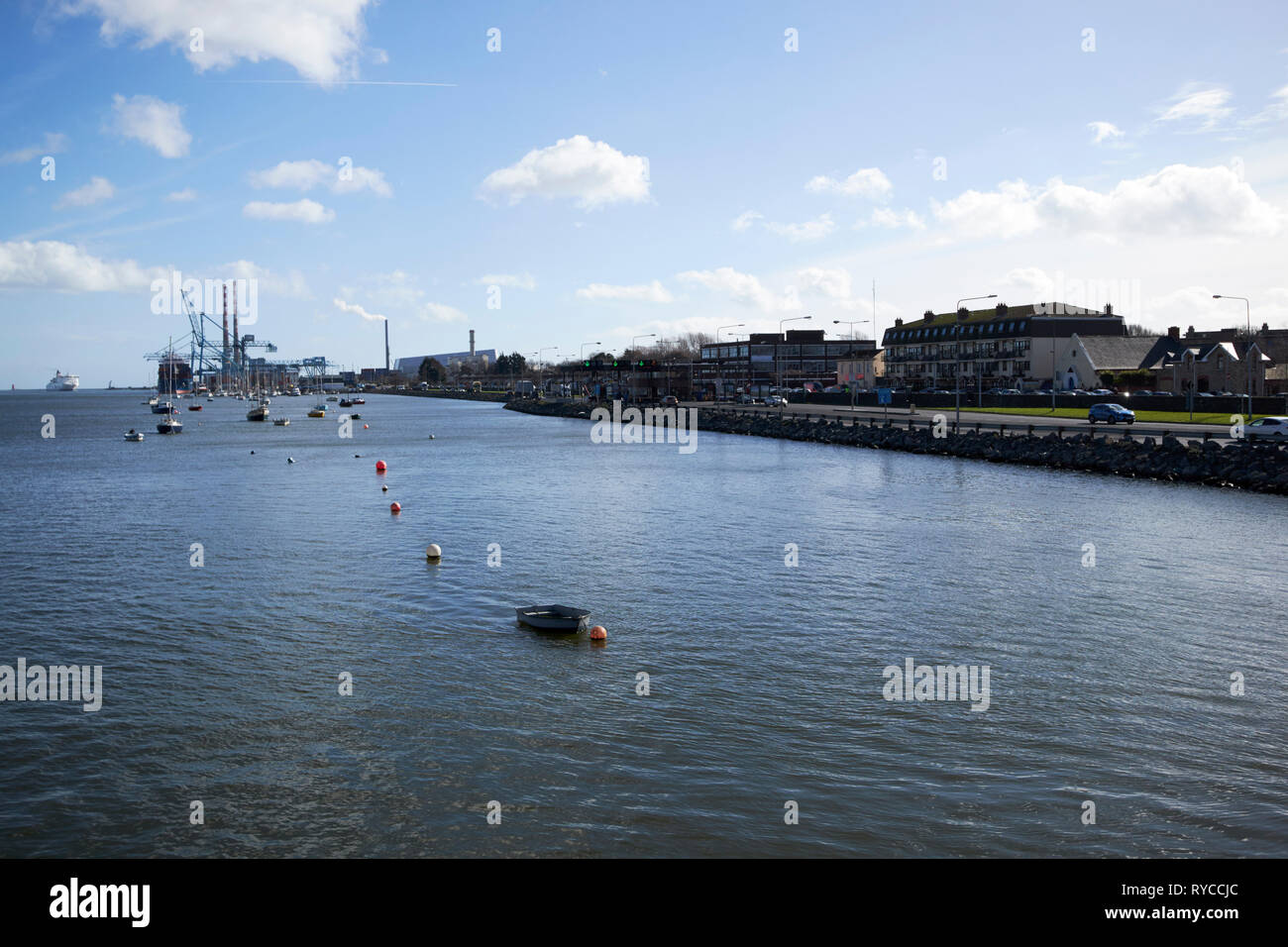east link toll road dublin port looking towards poolbeg marina Dublin ...
