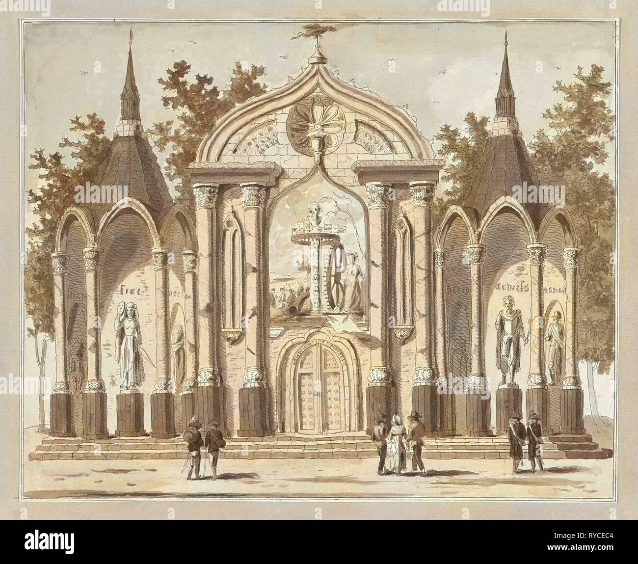 Destruction of the old Constitution, decoration on the Butter Market ...