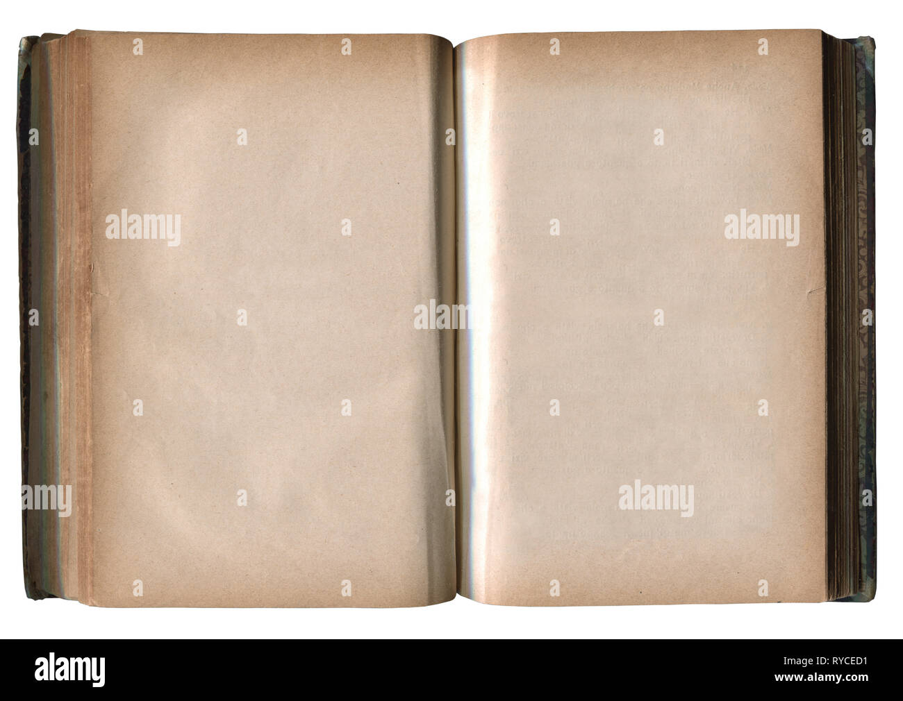 Old book, blank pages, 19th century Stock Photo - Alamy
