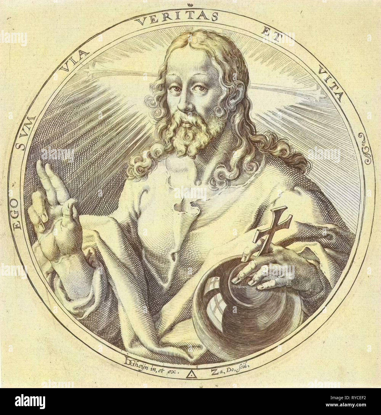 Christ as Salvator Mundi, Zacharias Dolendo, Jacob de Gheyn (II), c ...