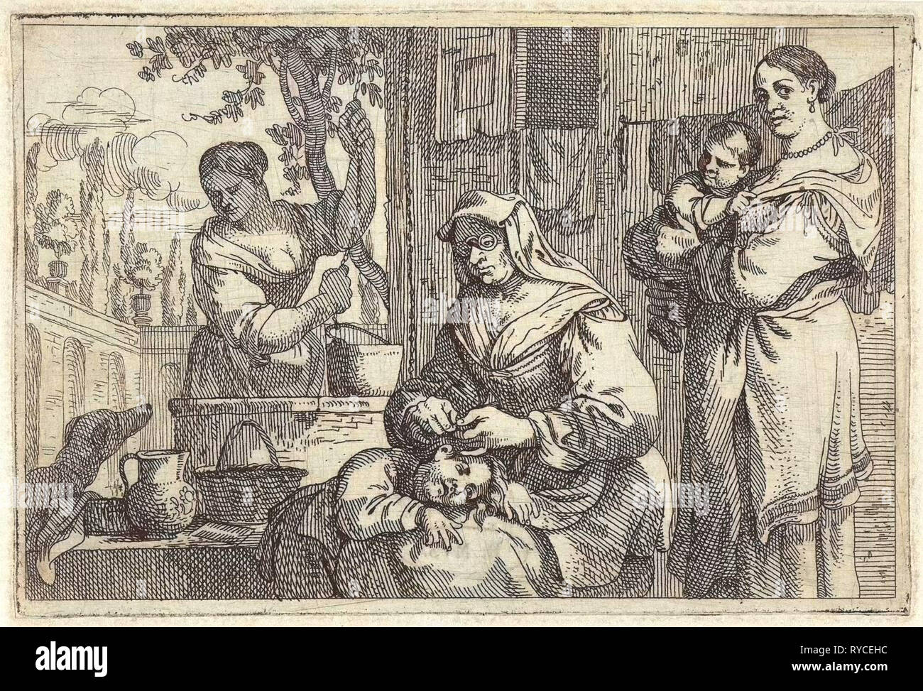 Old woman delousing hi-res stock photography and images - Alamy