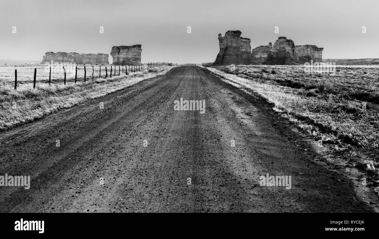 Monument Rocks, a nationally reconized chalk formation, one of Kansas's ...