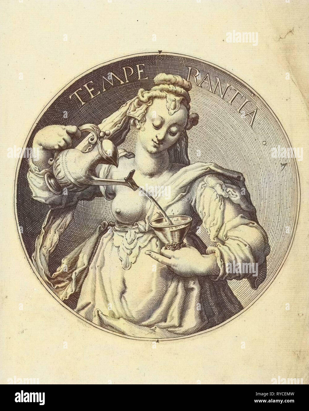 Temperance, Jacob de Gheyn (II), 1591 - 1595 Stock Photo - Alamy