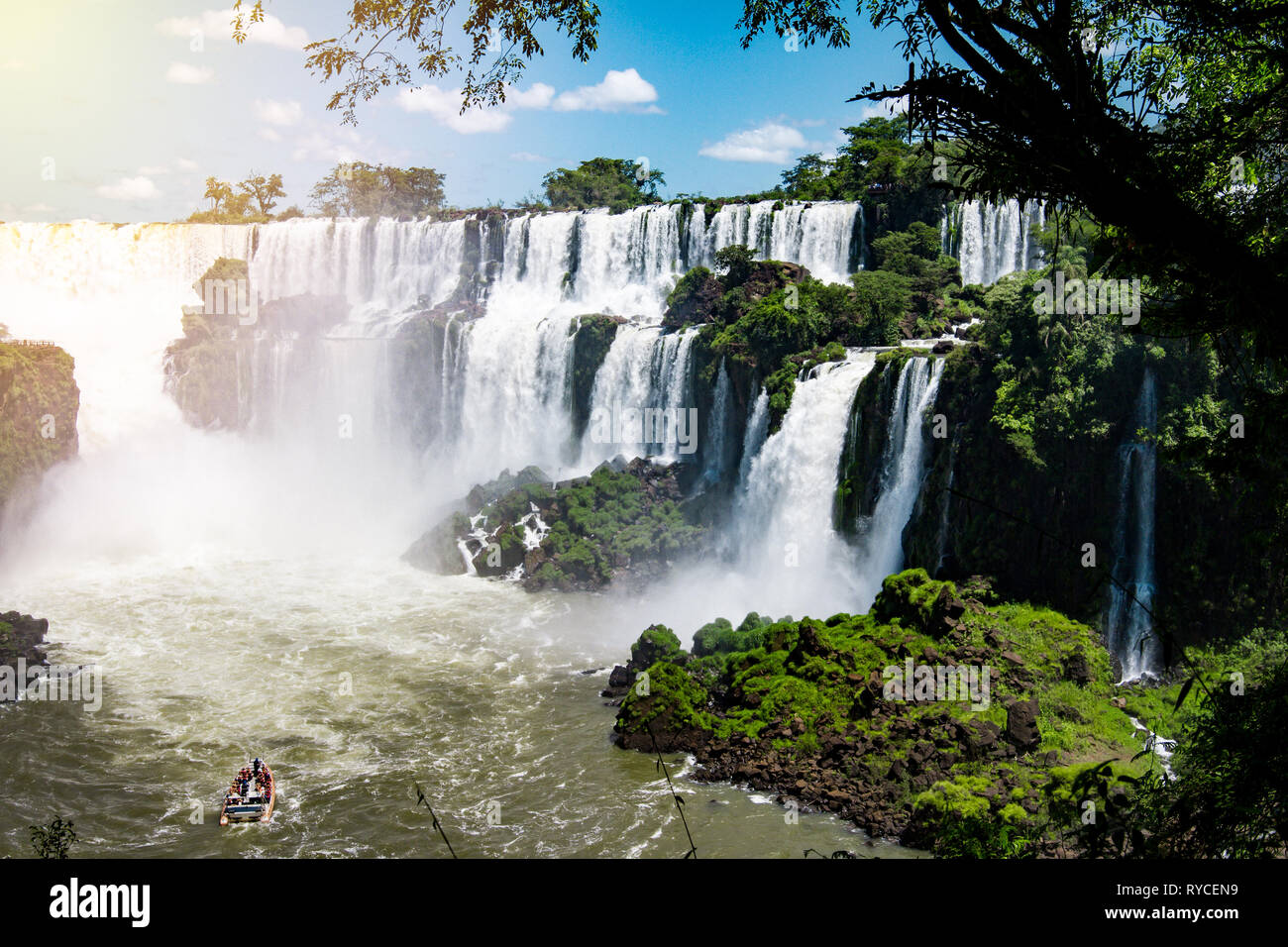 The Amazing waterfalls of Iguazu in Brazil Stock Photo - Alamy