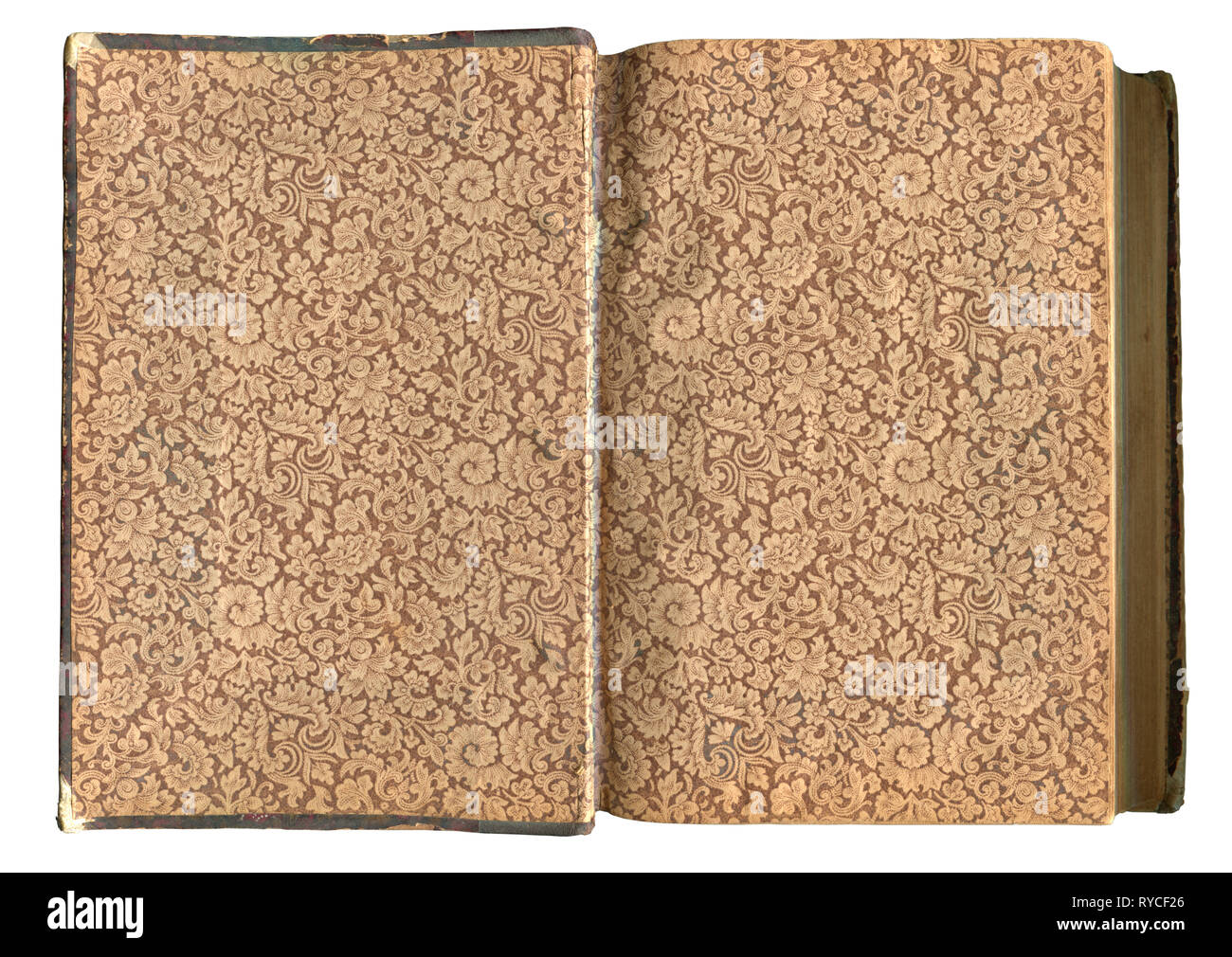 Old book, decorated pages, 19th century Stock Photo - Alamy