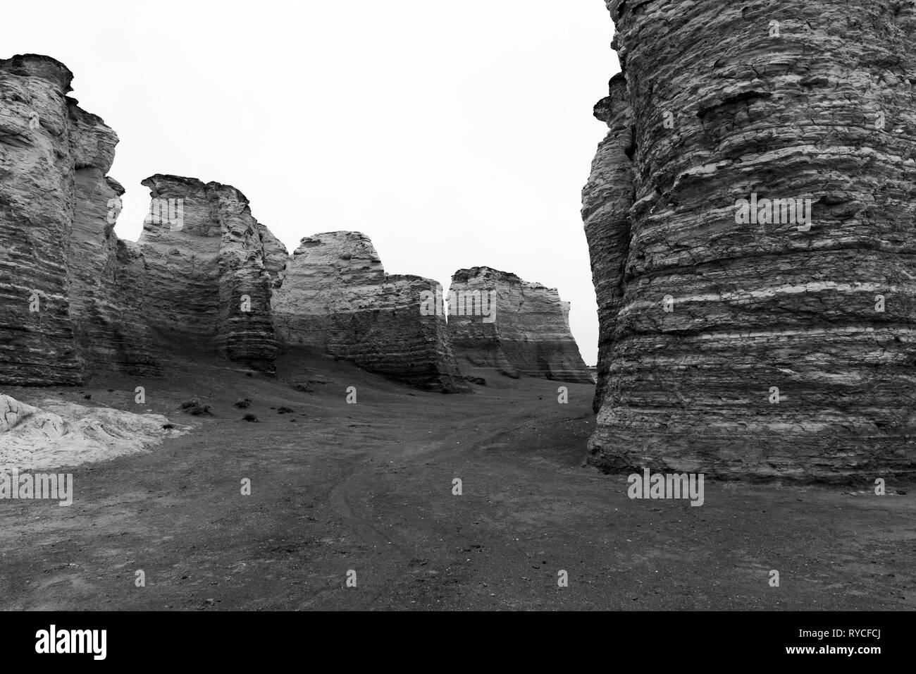 Monument Rocks, a nationally reconized chalk formation, one of Kansas's ...