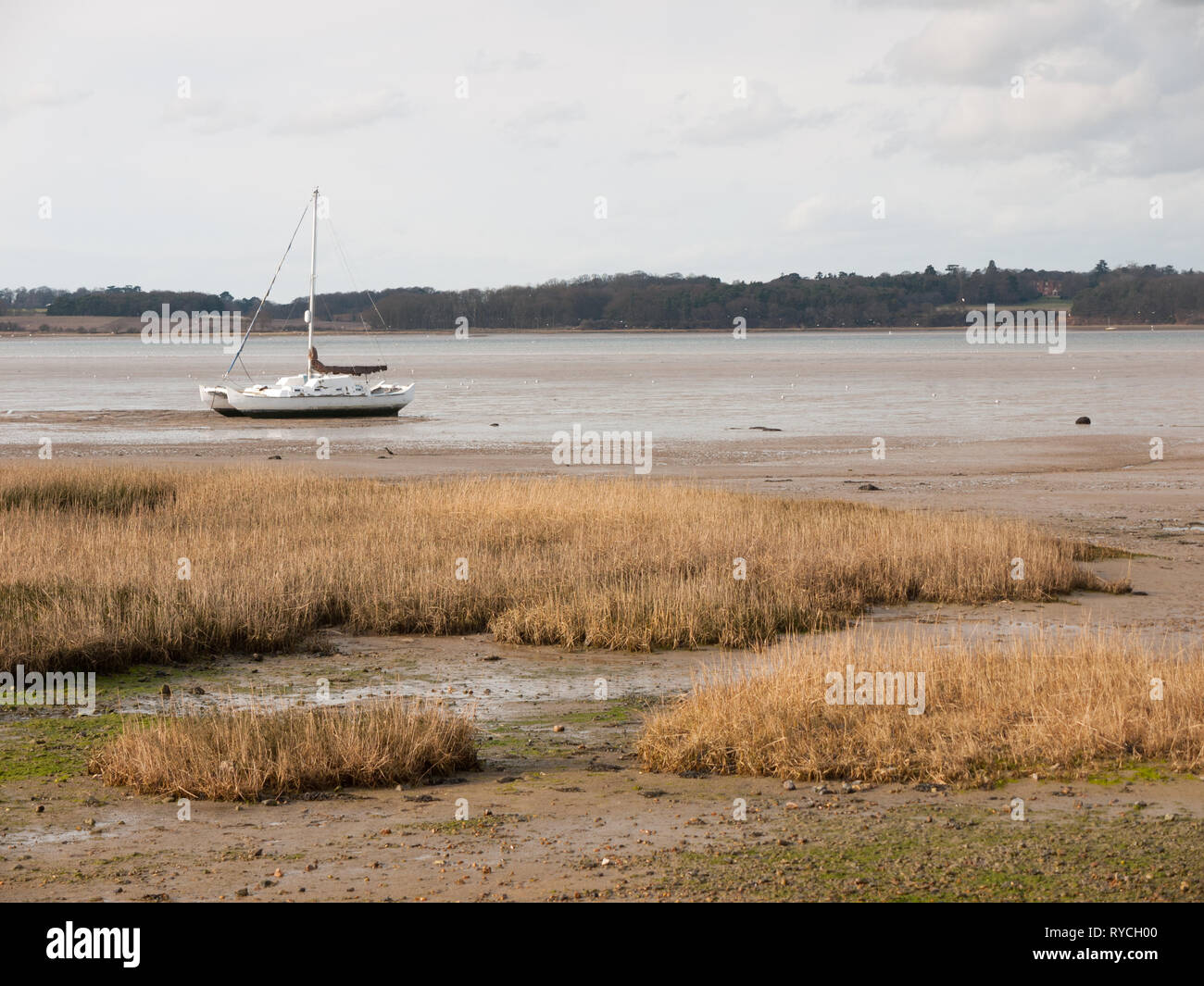 Beautiful bay coastal open scenery outside Manningtree, Jacques Bay ...