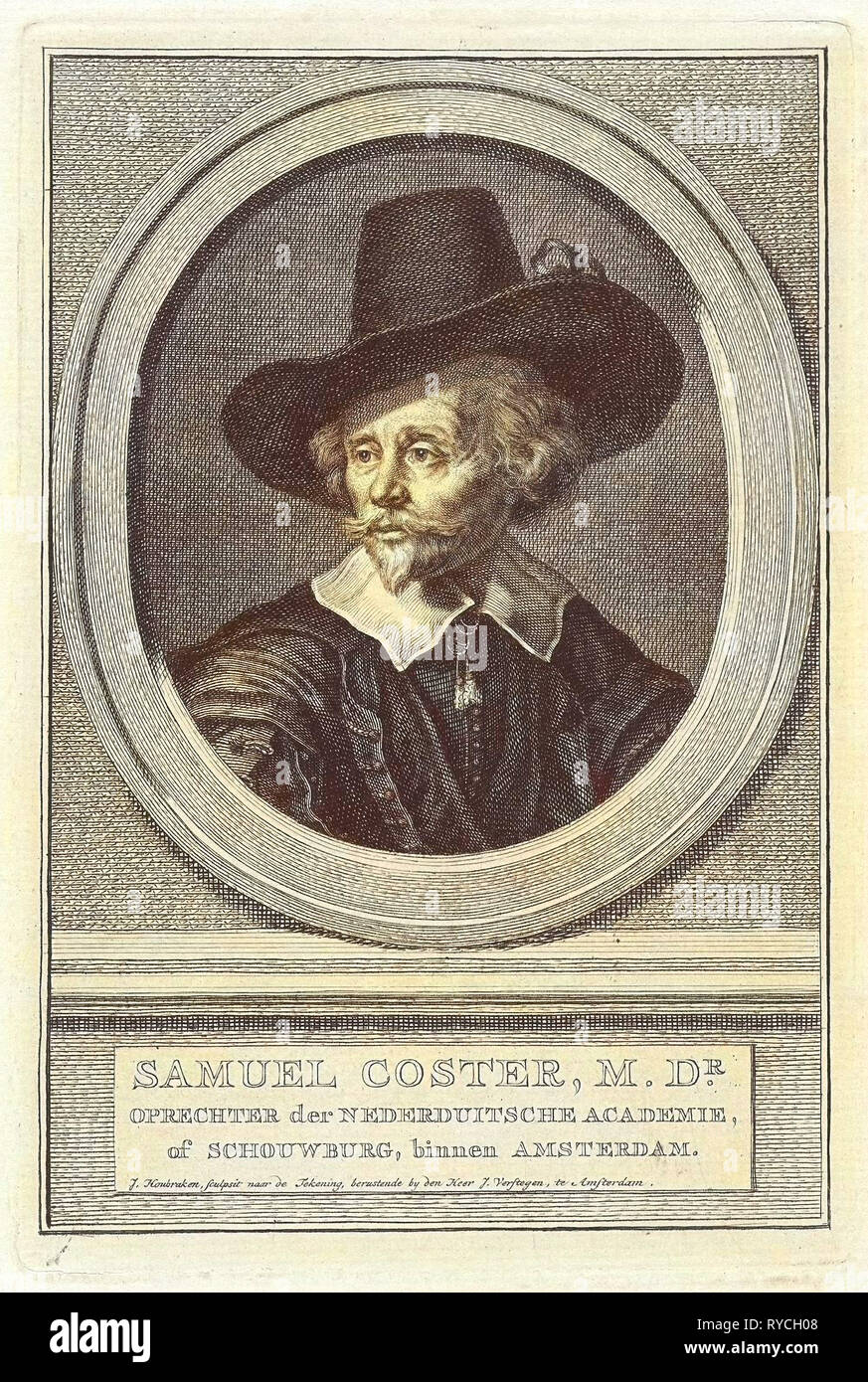 Portrait of Samuel Coster, Jacob Houbraken, 1708-1780 Stock Photo - Alamy
