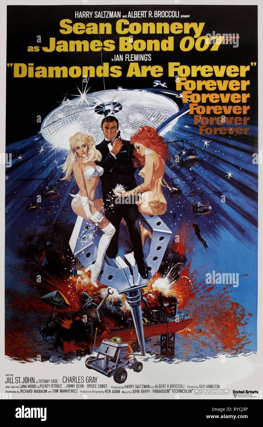 James Bond Film Diamonds Are Forever Poster High Resolution Stock Photography and Images - Alamy