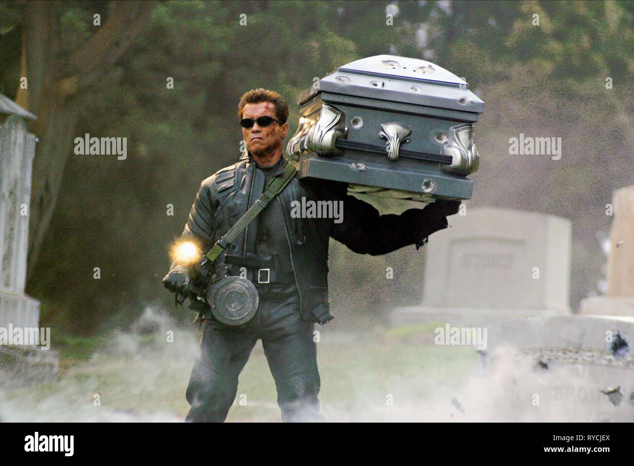 Arnold Schwarzenegger 2003 Terminator 3 High Resolution Stock ...