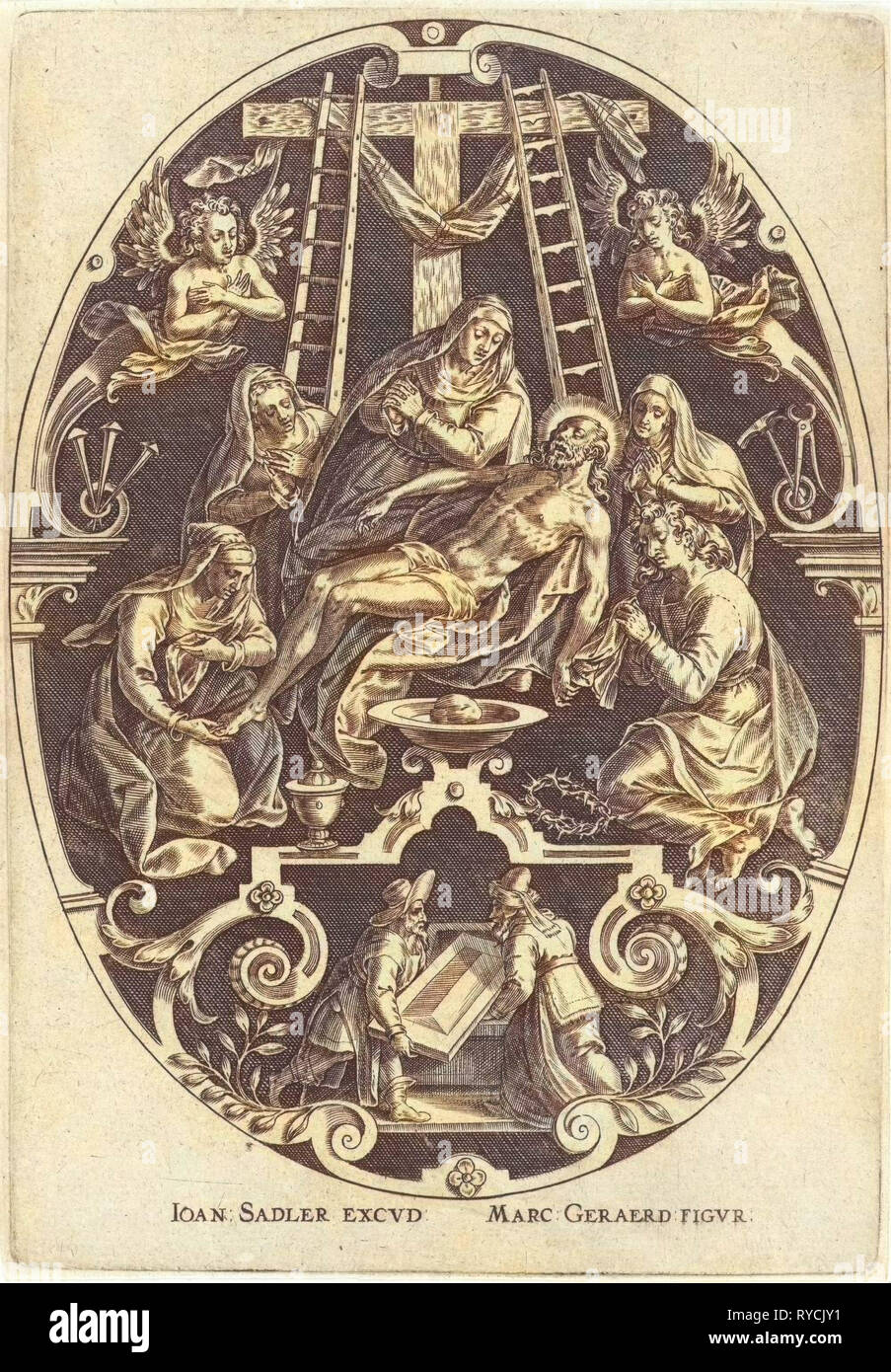 Lamentation of Christ, Johann Sadeler I, 1560-1600 Stock Photo - Alamy