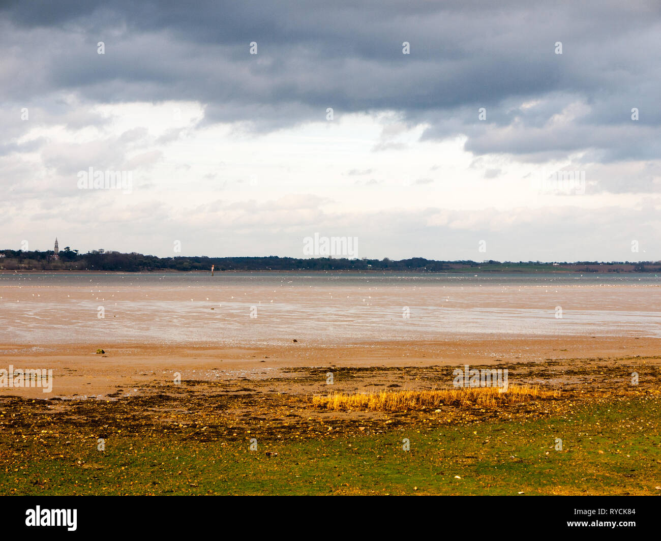 Beautiful bay coastal open scenery outside Manningtree, Jacques Bay ...