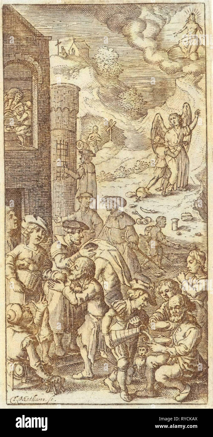 Works of mercy, Theodor Matham, 1626 Stock Photo - Alamy