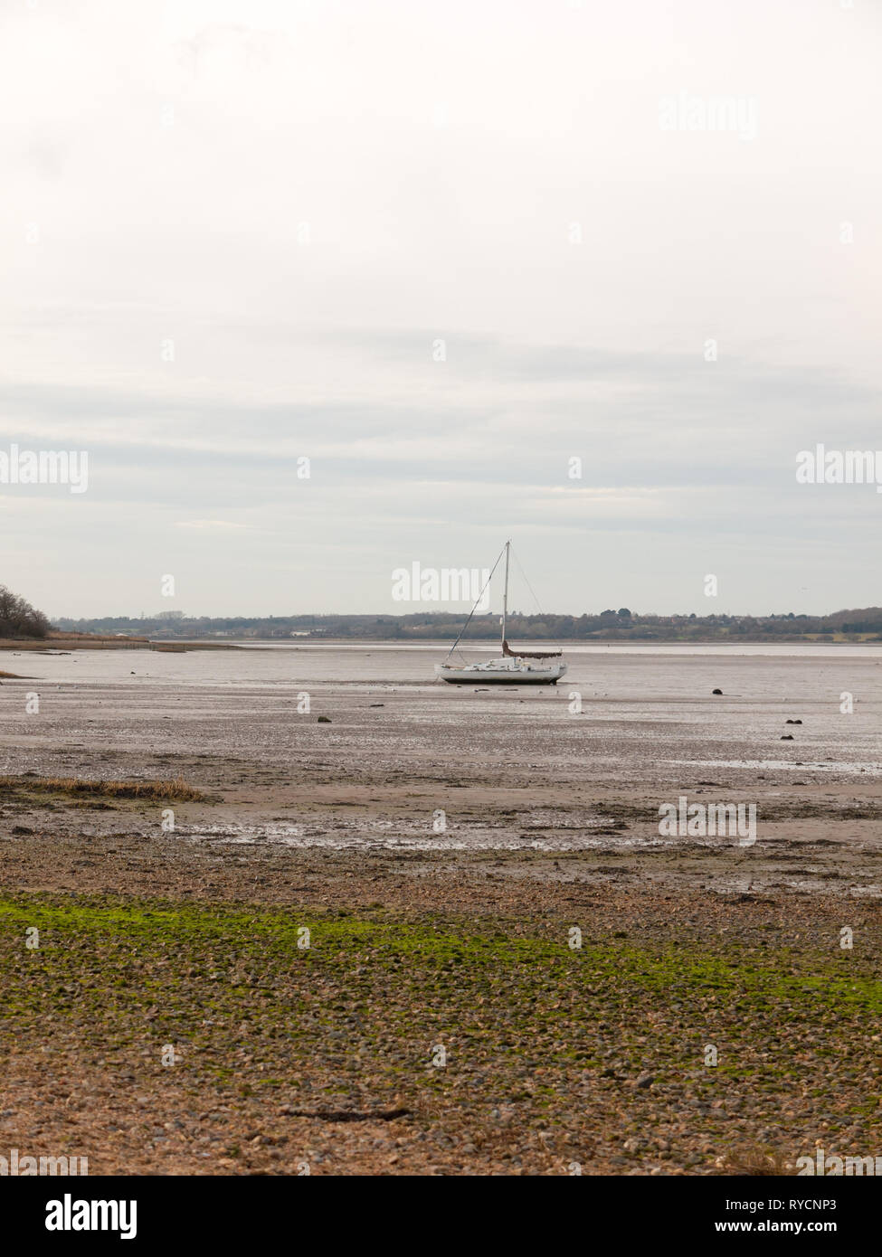 Beautiful bay coastal open scenery outside Manningtree, Jacques Bay ...