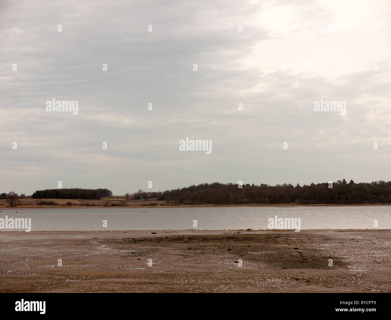 Beautiful bay coastal open scenery outside Manningtree, Jacques Bay ...