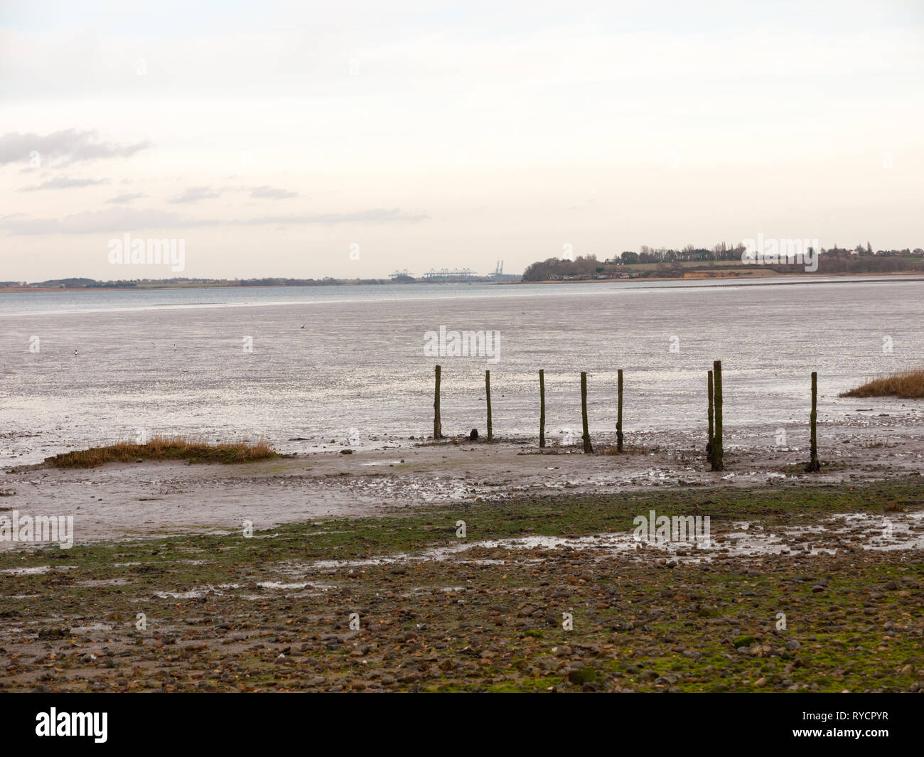 Beautiful bay coastal open scenery outside Manningtree, Jacques Bay ...