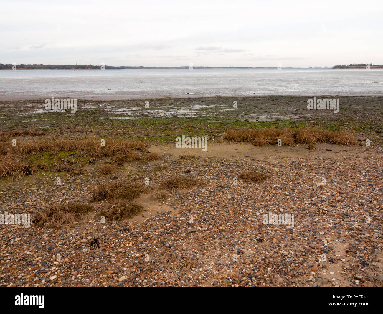 Beautiful bay coastal open scenery outside Manningtree, Jacques Bay ...